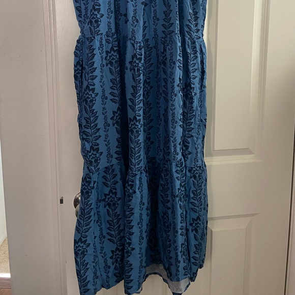 Time and Tru | Dresses | Time And Tru Blue Floral Maxi Dress Closeout ...
